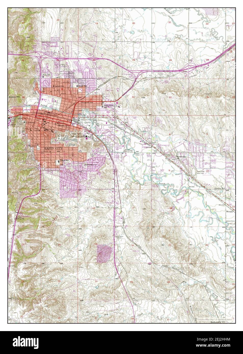 Rapid city south dakota map hi-res stock photography and images - Alamy