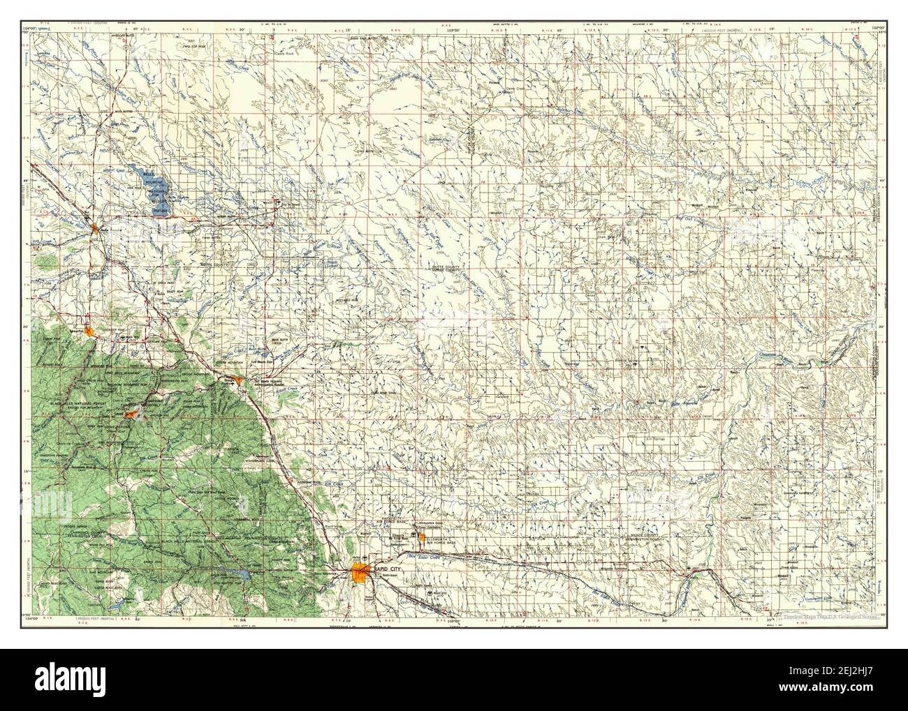 Rapid City South Dakota Map High Resolution Stock Photography and ...