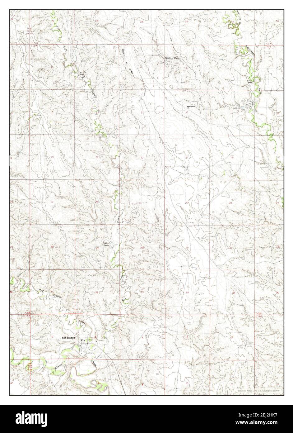 Red Scaffold, South Dakota, map 1982, 1:24000, United States of America ...