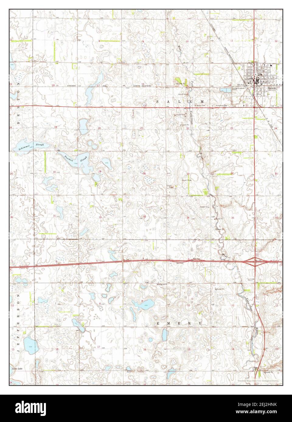 Old map of south dakota Cut Out Stock Images & Pictures - Alamy
