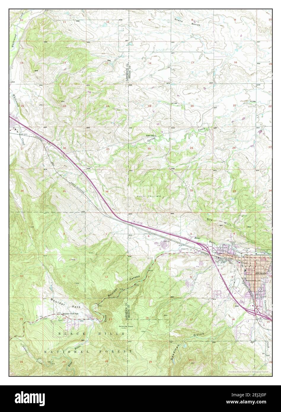 Map of sturgis Cut Out Stock Images & Pictures - Alamy
