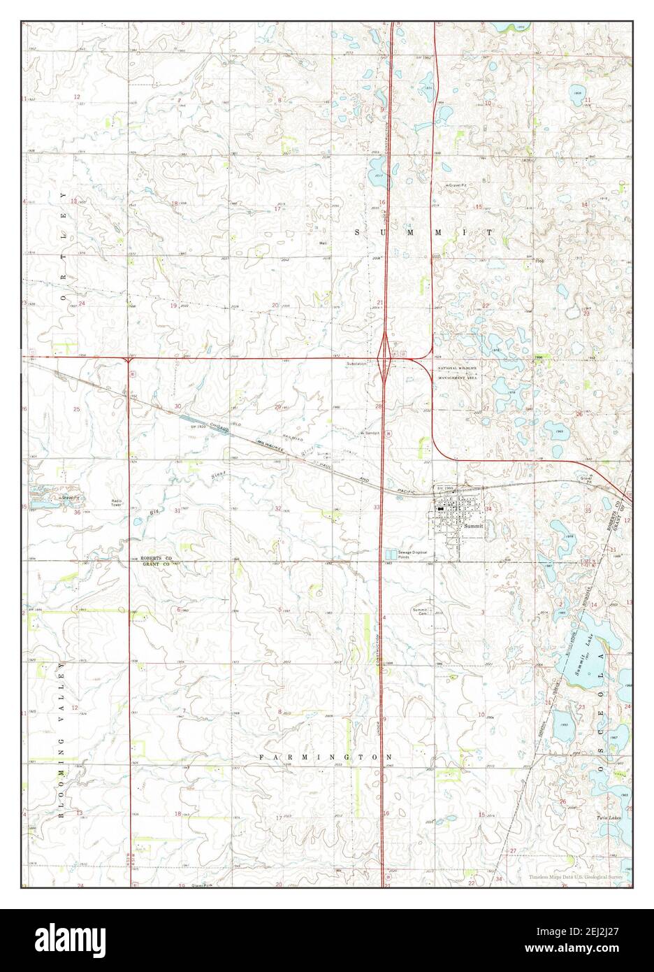 Map of summit south dakota Cut Out Stock Images & Pictures - Alamy
