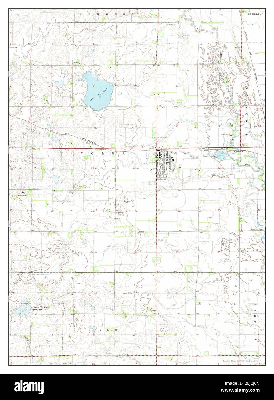 Volga, South Dakota, map 1968, 1:24000, United States of America by ...