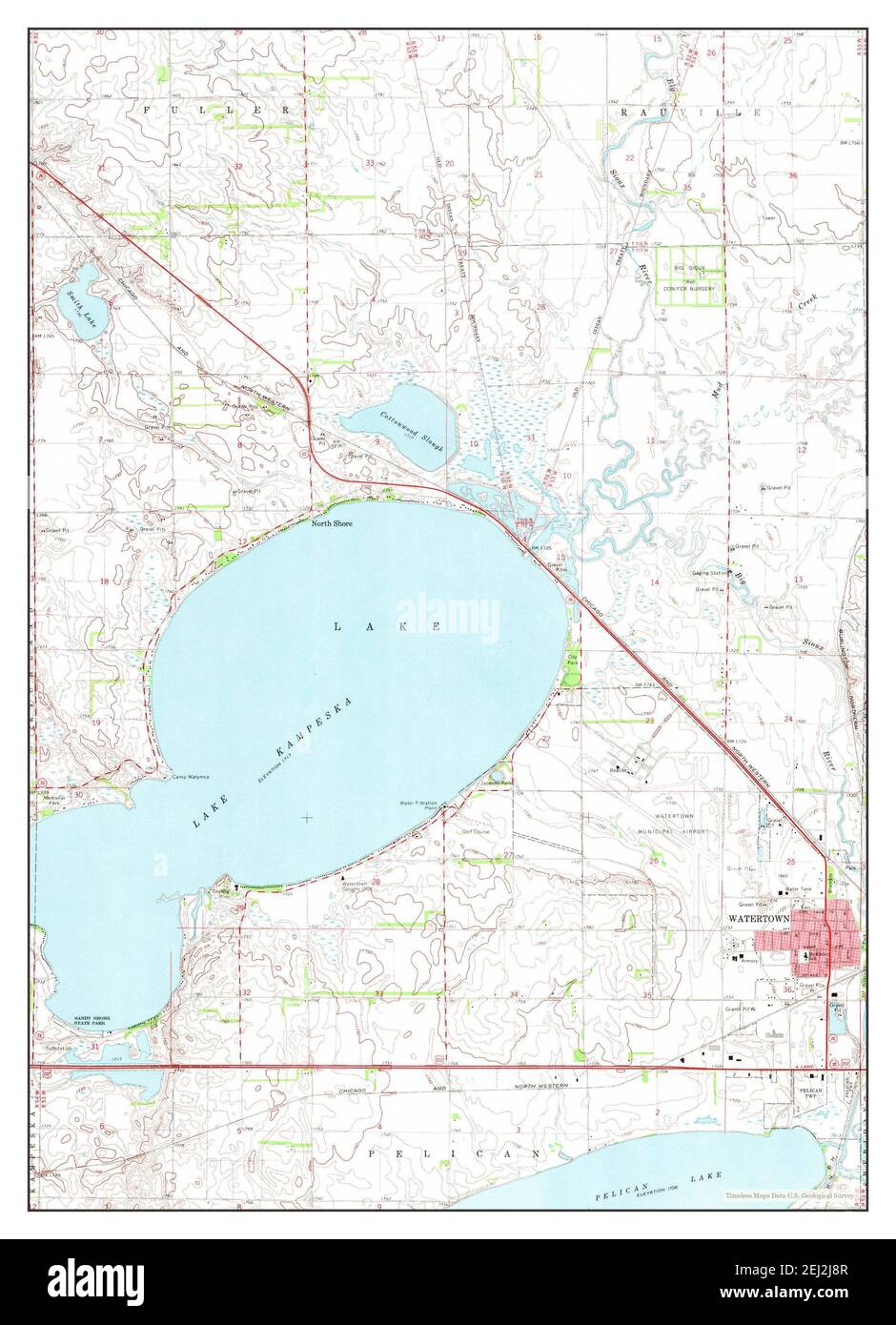 Watertown West, South Dakota, map 1969, 1:24000, United States of ...