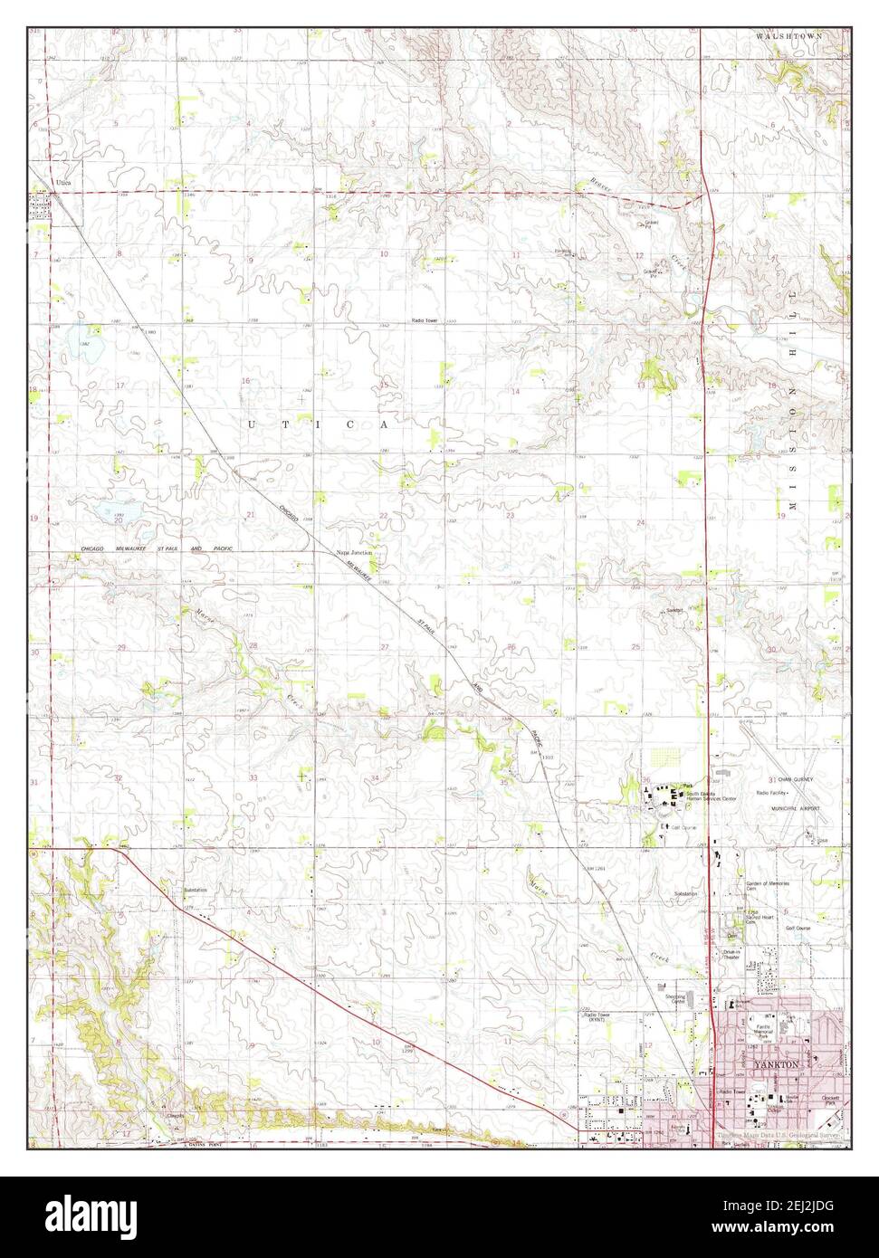Yankton map hi-res stock photography and images - Alamy