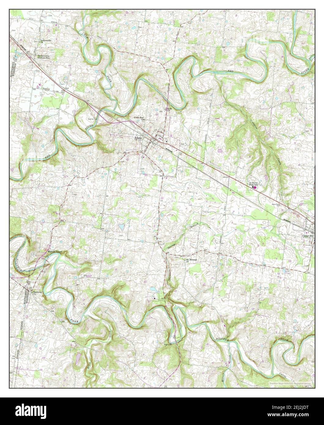 Adams, Tennessee, map 1957, 1:24000, United States of America by ...