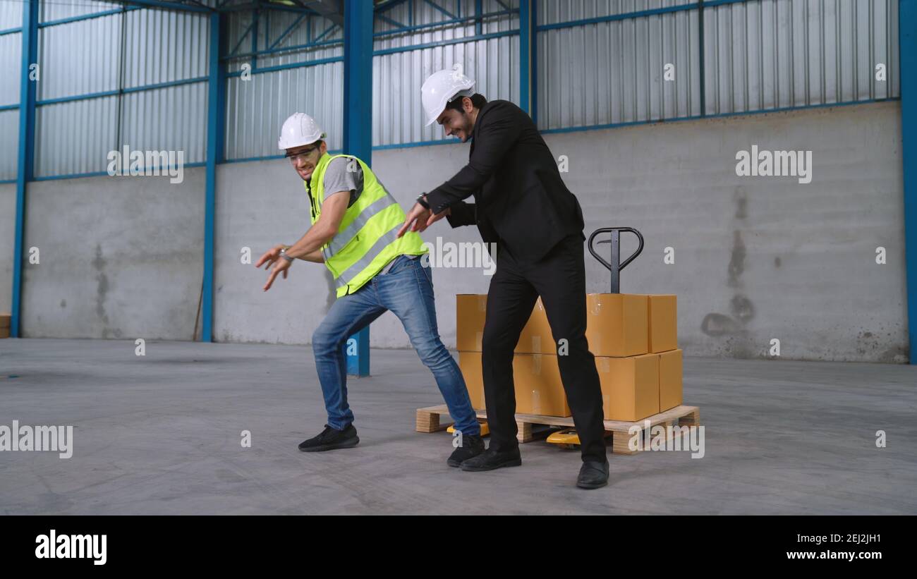 Boss and workers in uniform hi-res stock photography and images - Alamy