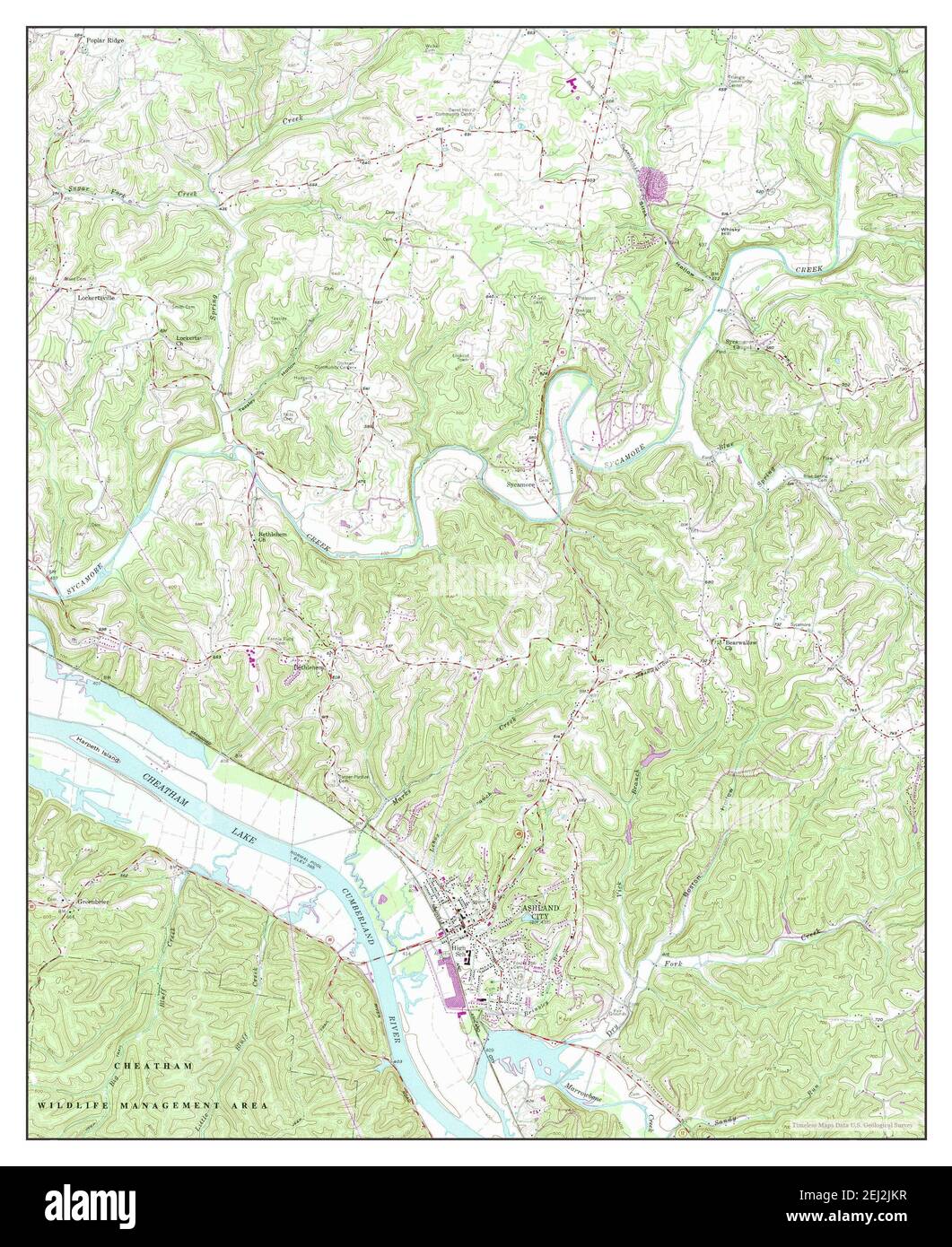 Ashland City, Tennessee, map 1957, 1:24000, United States of America by ...