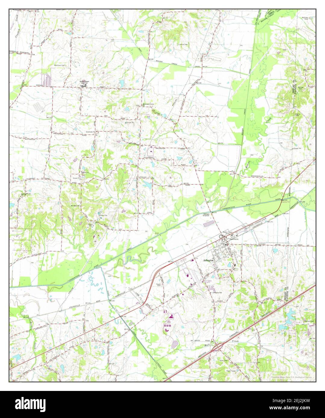 Arlington, Tennessee, map 1965, 1:24000, United States of America by ...
