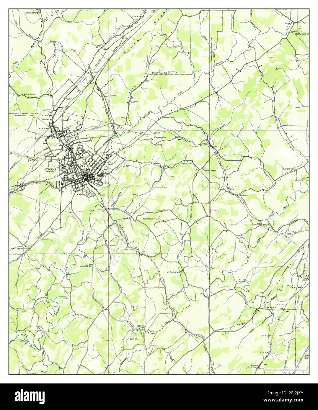 Athens Tennessee Map Ques
