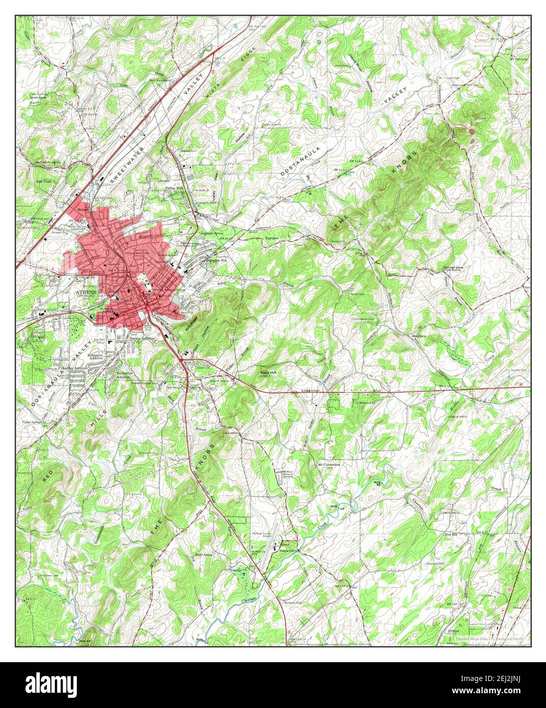 Athens, Tennessee, map 1964, 1:24000, United States of America by ...
