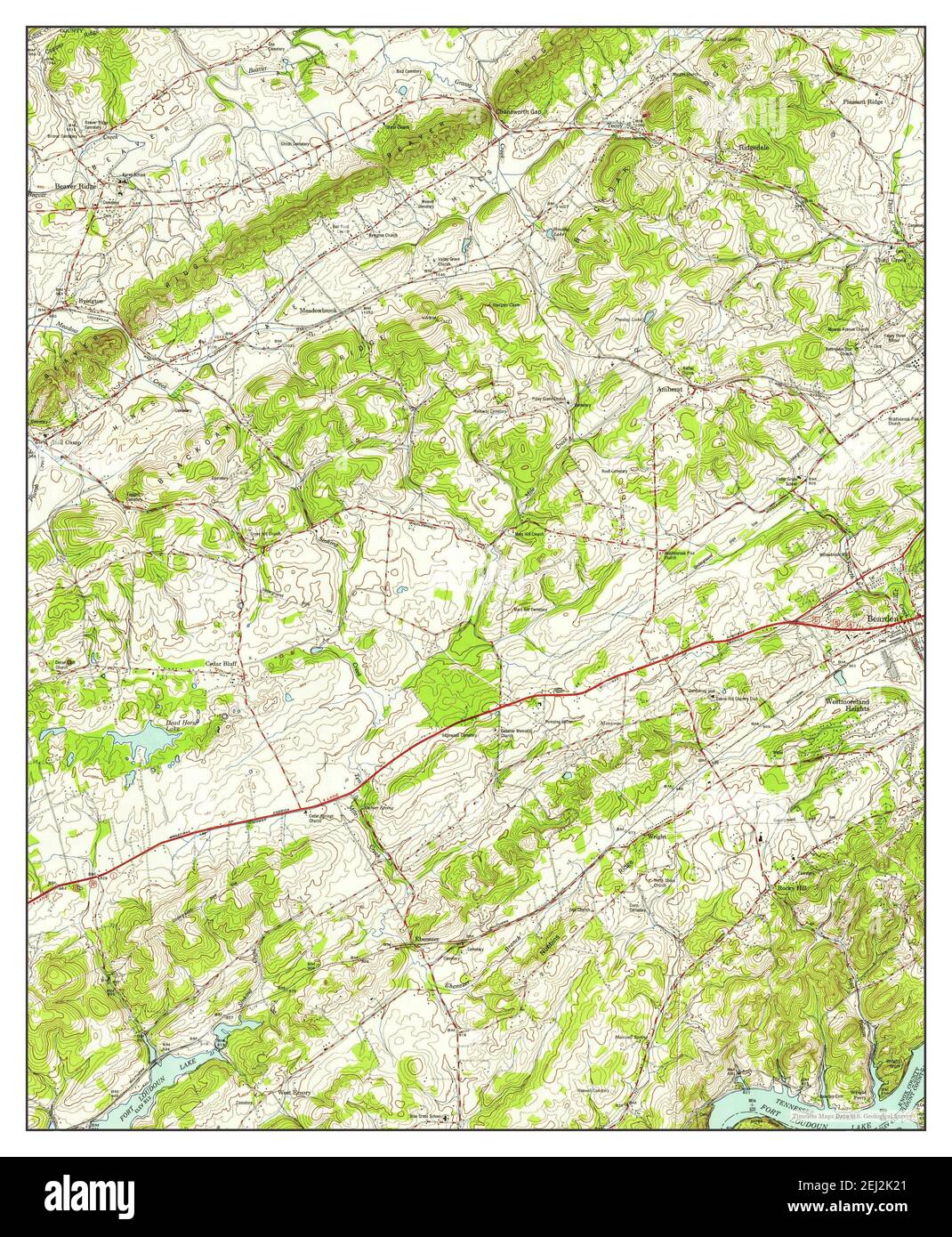 Bearden, Tennessee, map 1953, 1:24000, United States of America by ...
