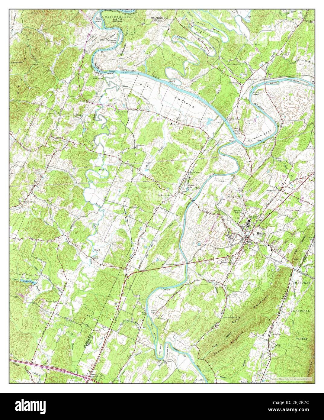 Benton, Tennessee, map 1967, 1:24000, United States of America by ...