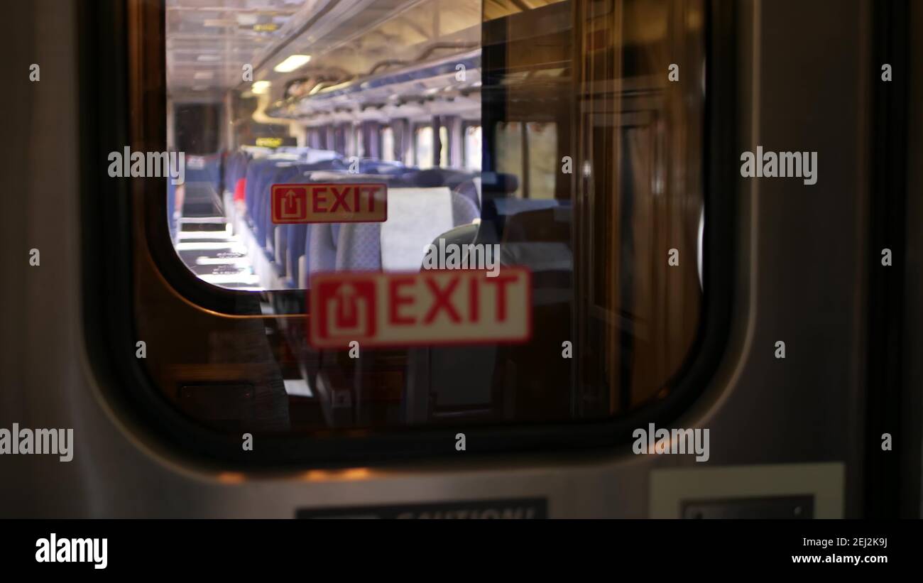LOS ANGELES, CALIFORNIA, USA - 24 OCT 2019: Amtrak Pacific Surfliner ...