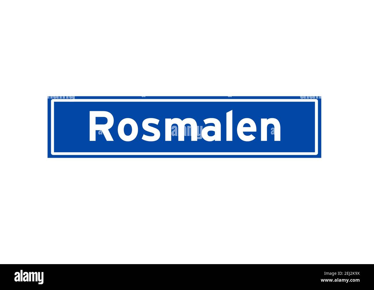 Rosmalen isolated Dutch place name sign. City sign from the Netherlands ...