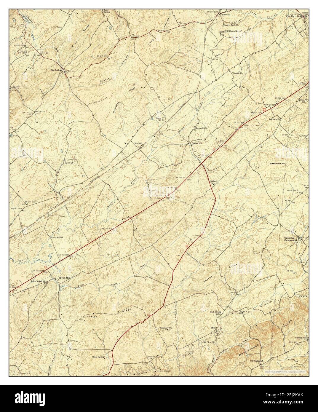 Binfield, Tennessee, map 1941, 1:24000, United States of America by ...