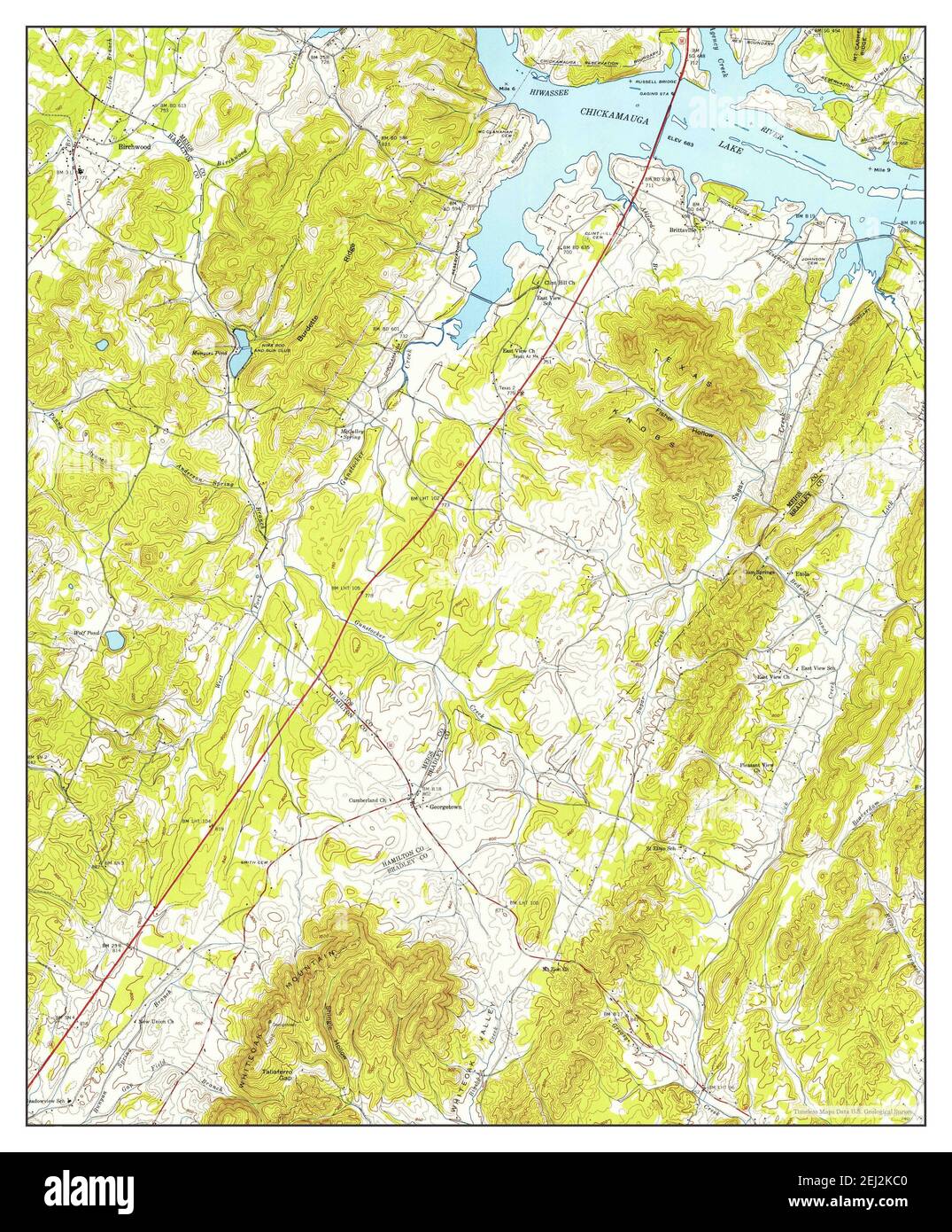 Birchwood, Tennessee, map 1942, 1:24000, United States of America by ...