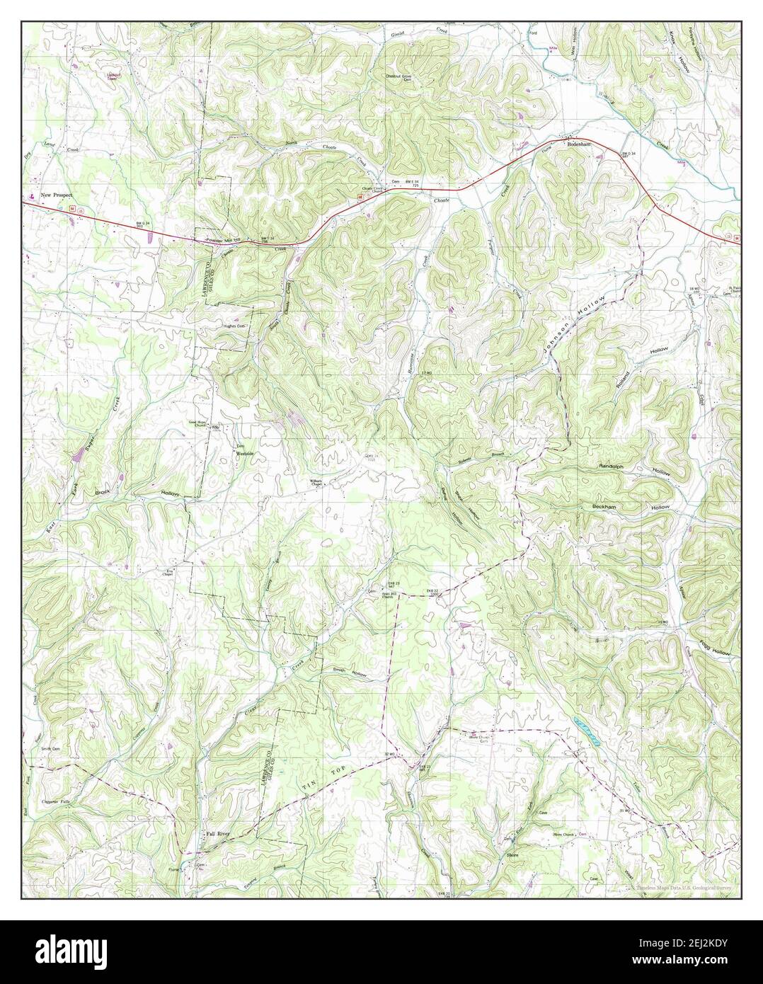 Bodenham, Tennessee, map 1948, 1:24000, United States of America by ...