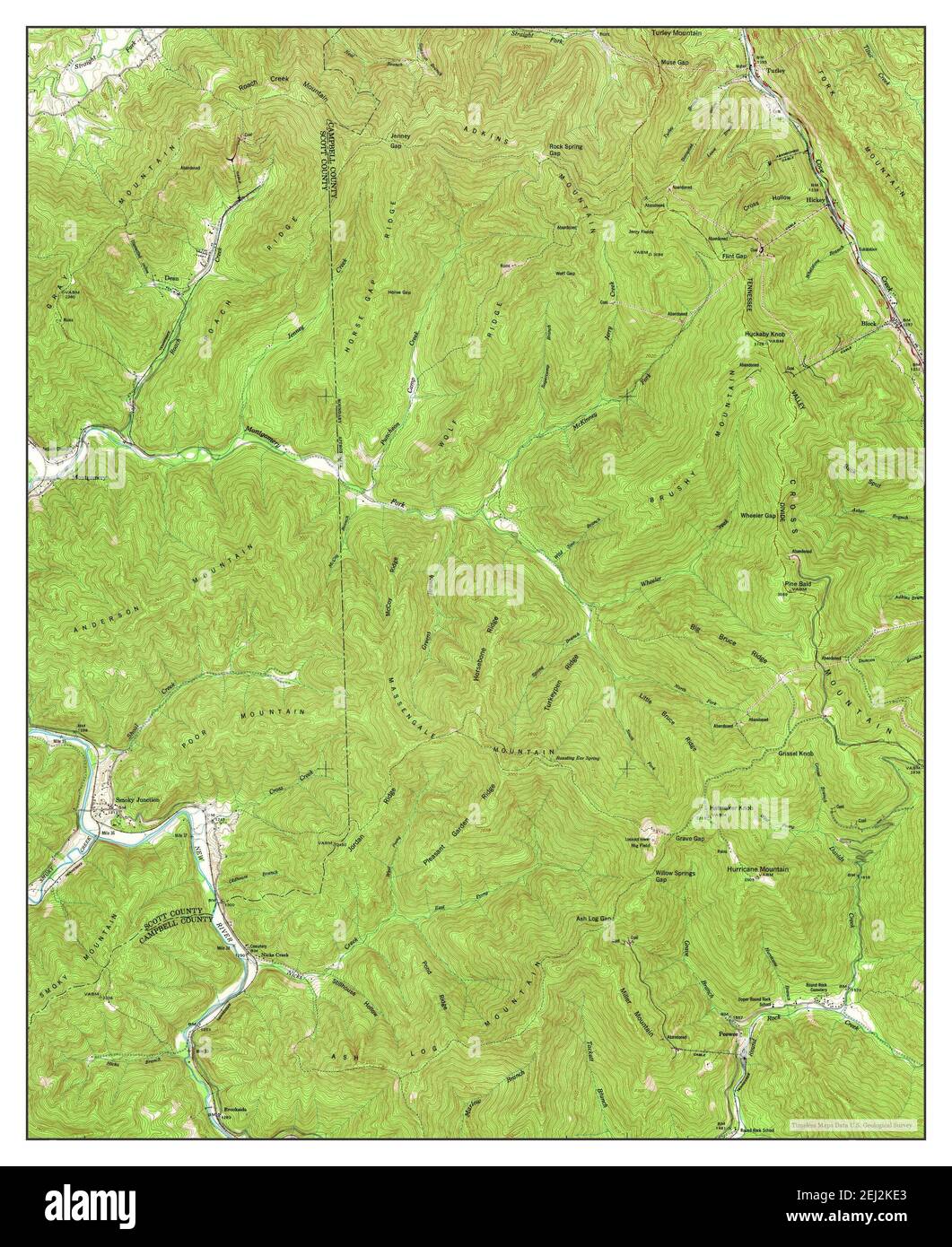 Block, Tennessee, map 1952, 1:24000, United States of America by ...