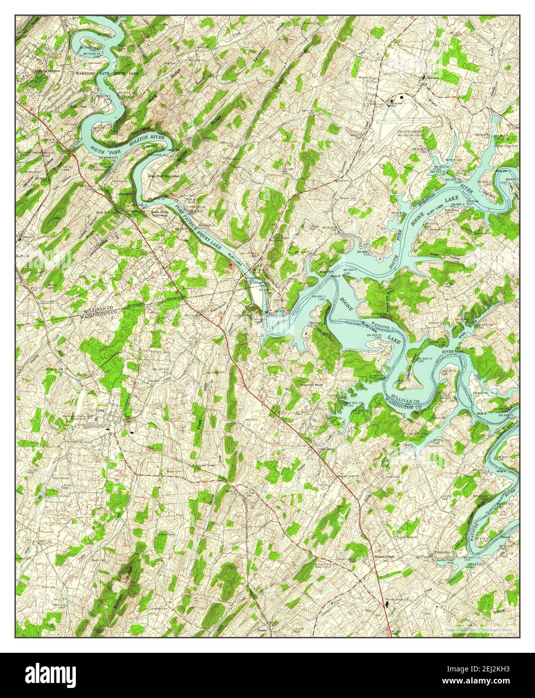 Boone Dam, Tennessee, map 1959, 1:24000, United States of America by ...