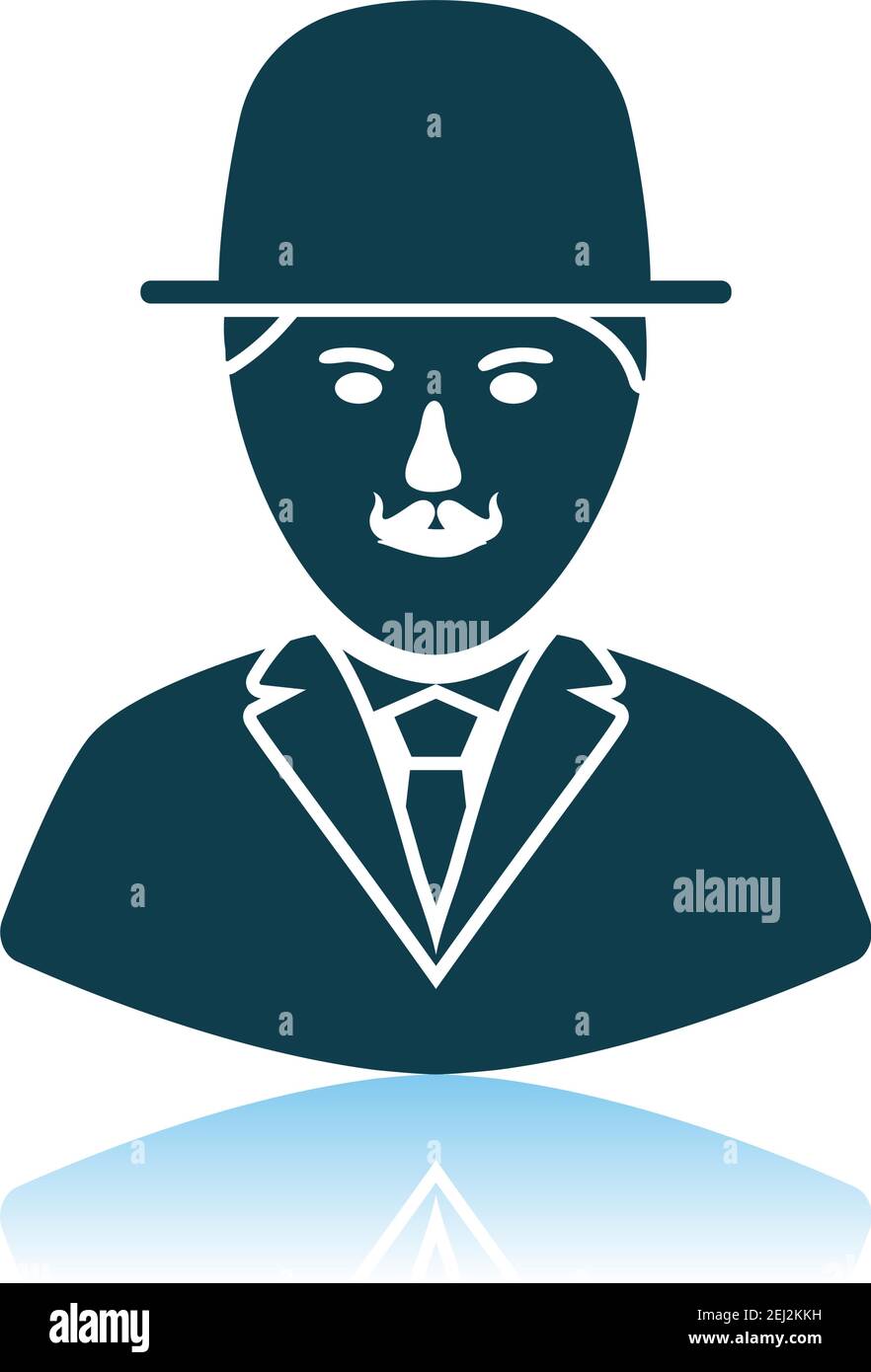 Detective Icon. Shadow Reflection Design. Vector Illustration Stock ...