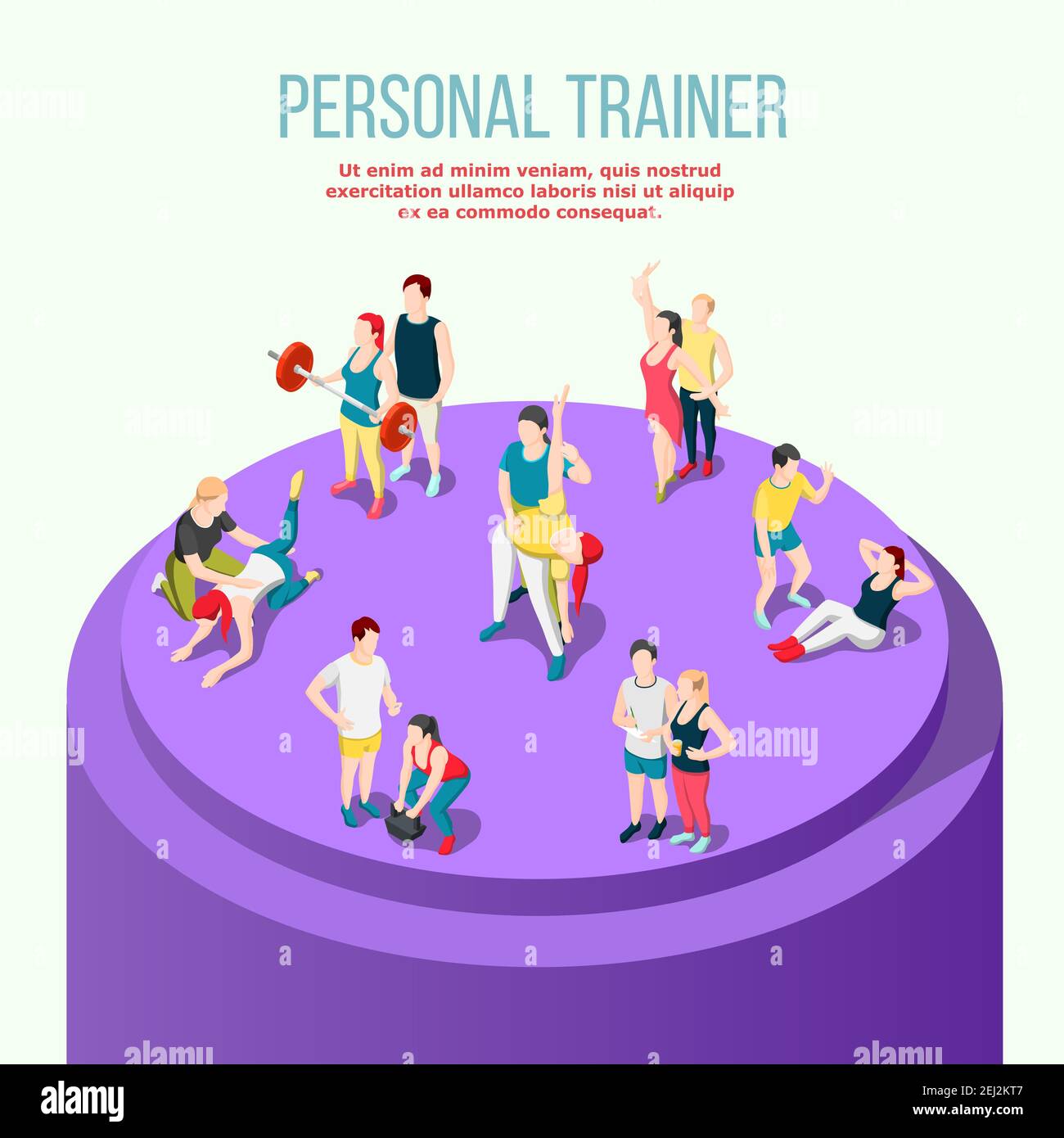 Male personal trainer Stock Vector Images - Alamy
