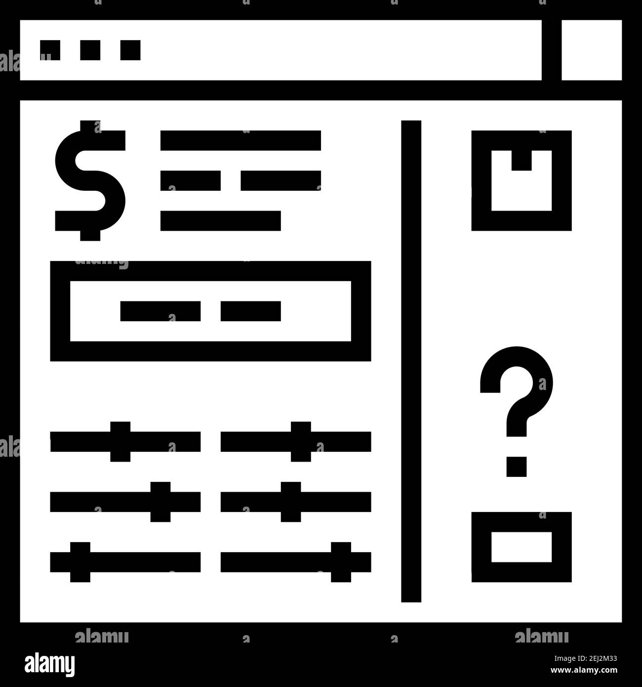 invoice approvals and disputes line icon vector illustration Stock ...