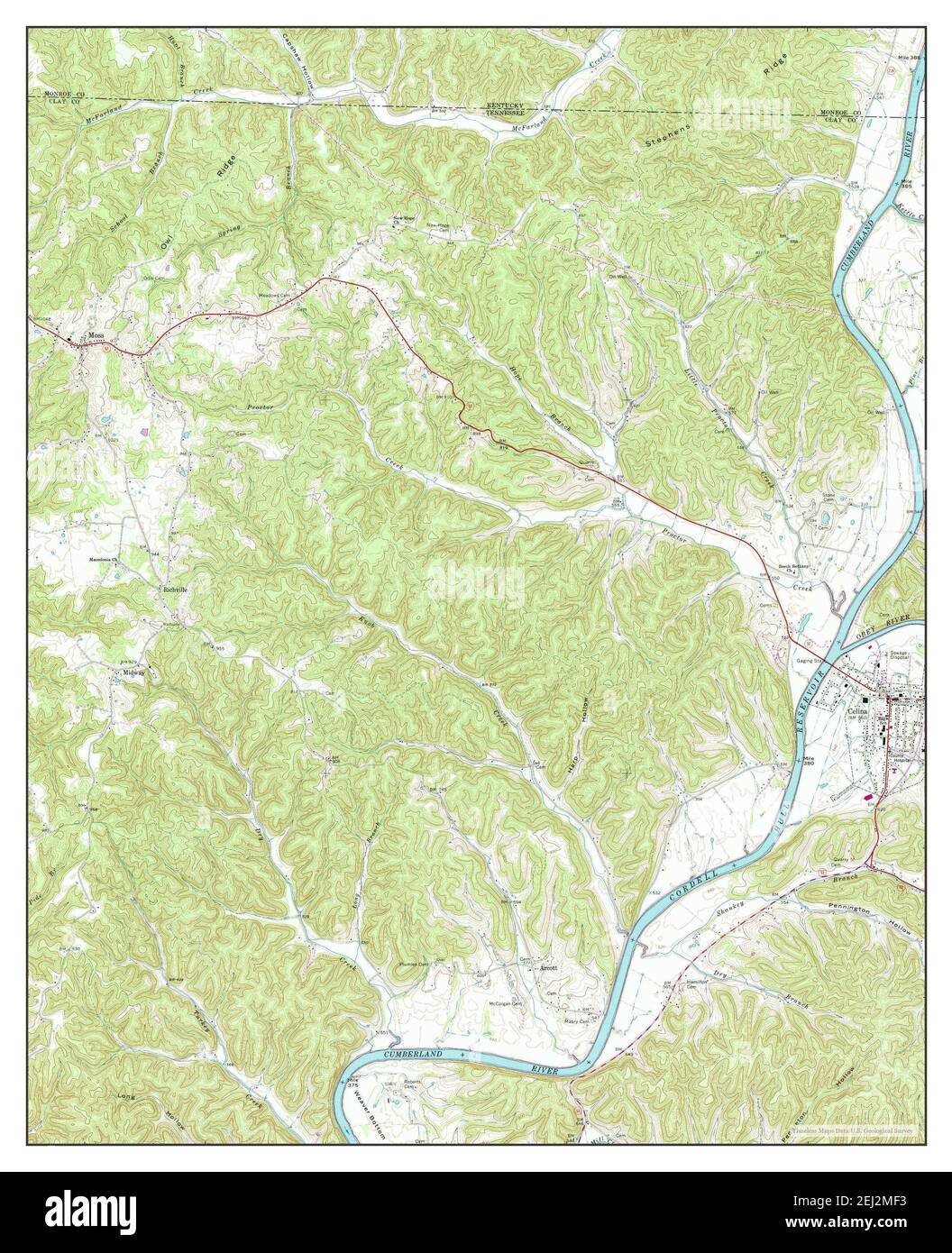 Celina, Tennessee, map 1968, 1:24000, United States of America by ...