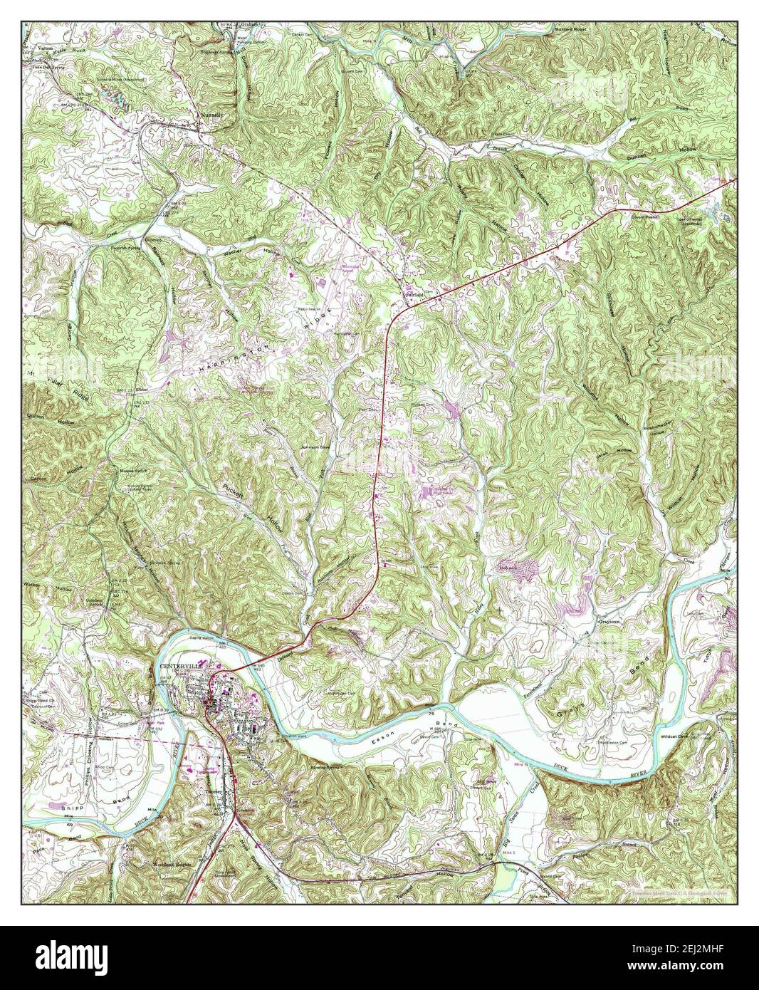 Centerville, Tennessee, map 1952, 1:24000, United States of America by ...