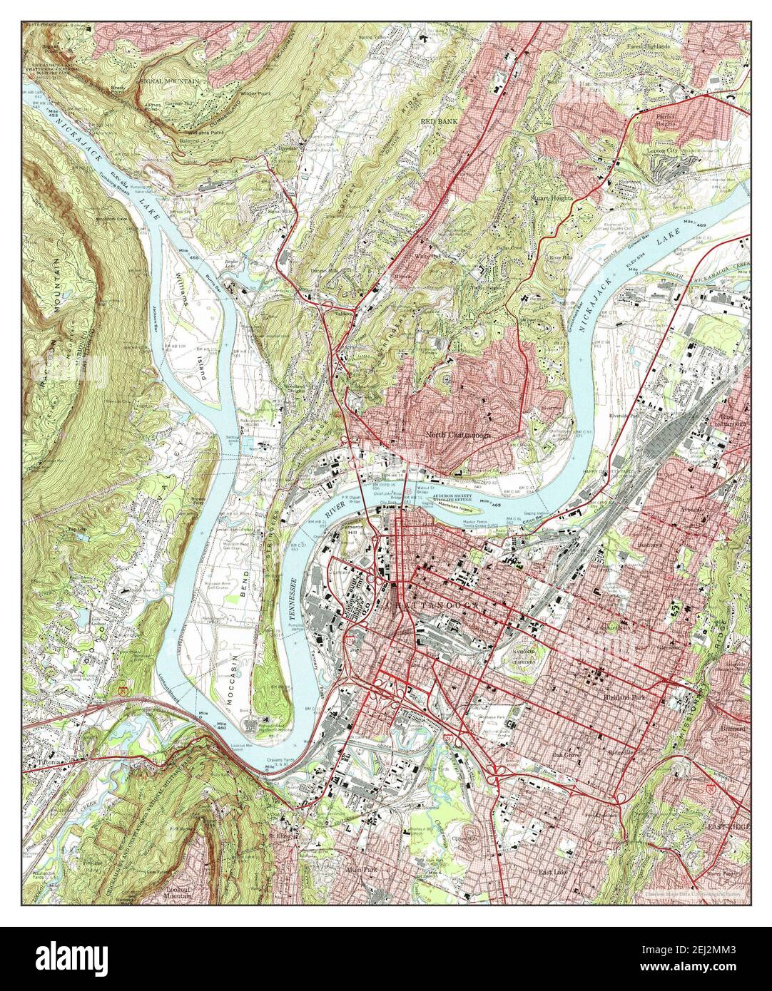 Chattanooga, Tennessee, map 1969, 1:24000, United States of America by ...