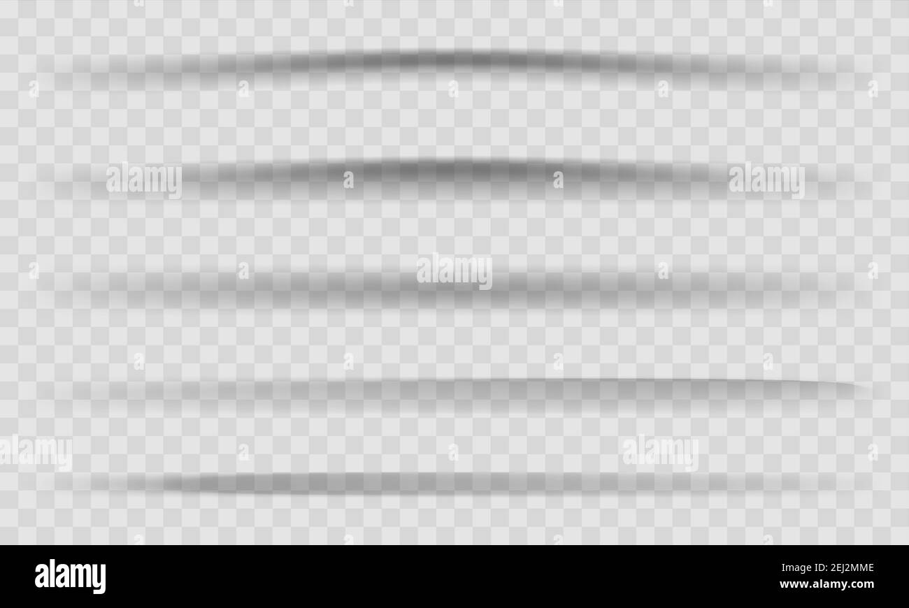 Set of vector realistic transparent shadows. Vector illustration ...