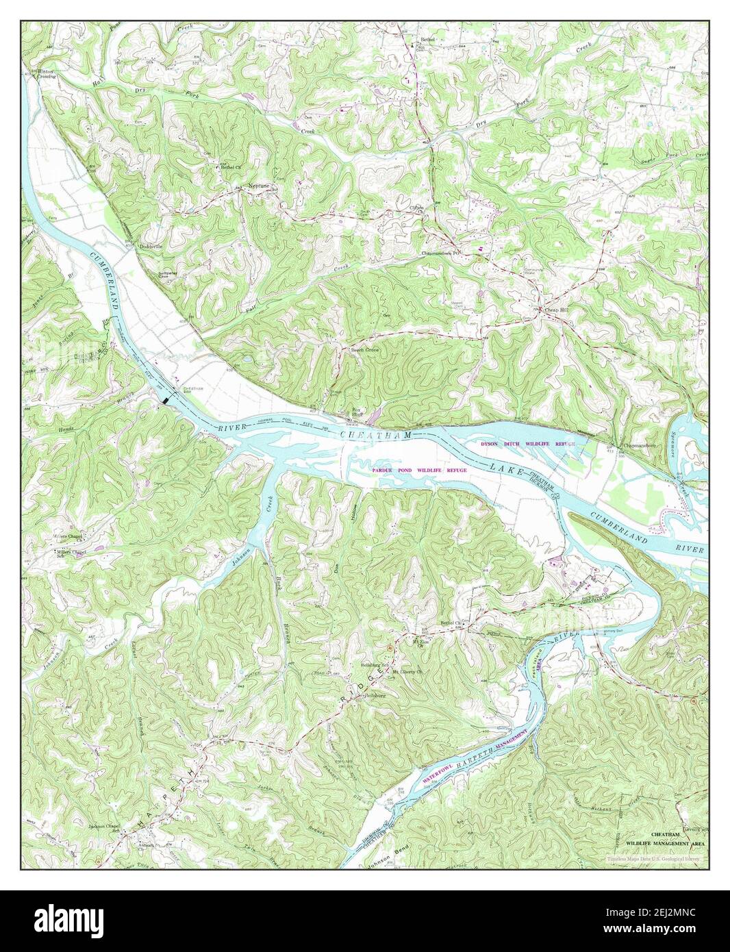 Cheatham county map hi-res stock photography and images - Alamy