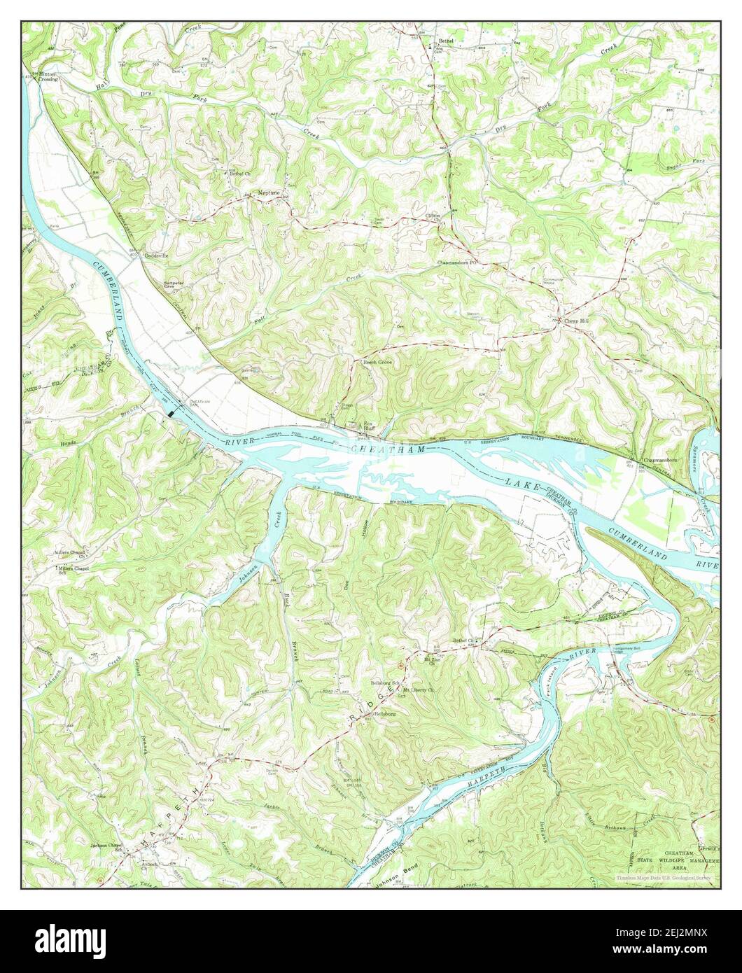 Cheatham county map hi-res stock photography and images - Alamy