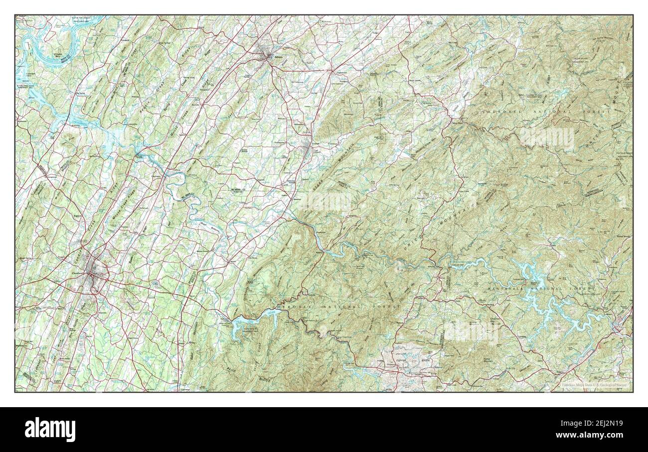 Cleveland, Tennessee, map 1981, 1:100000, United States of America by ...