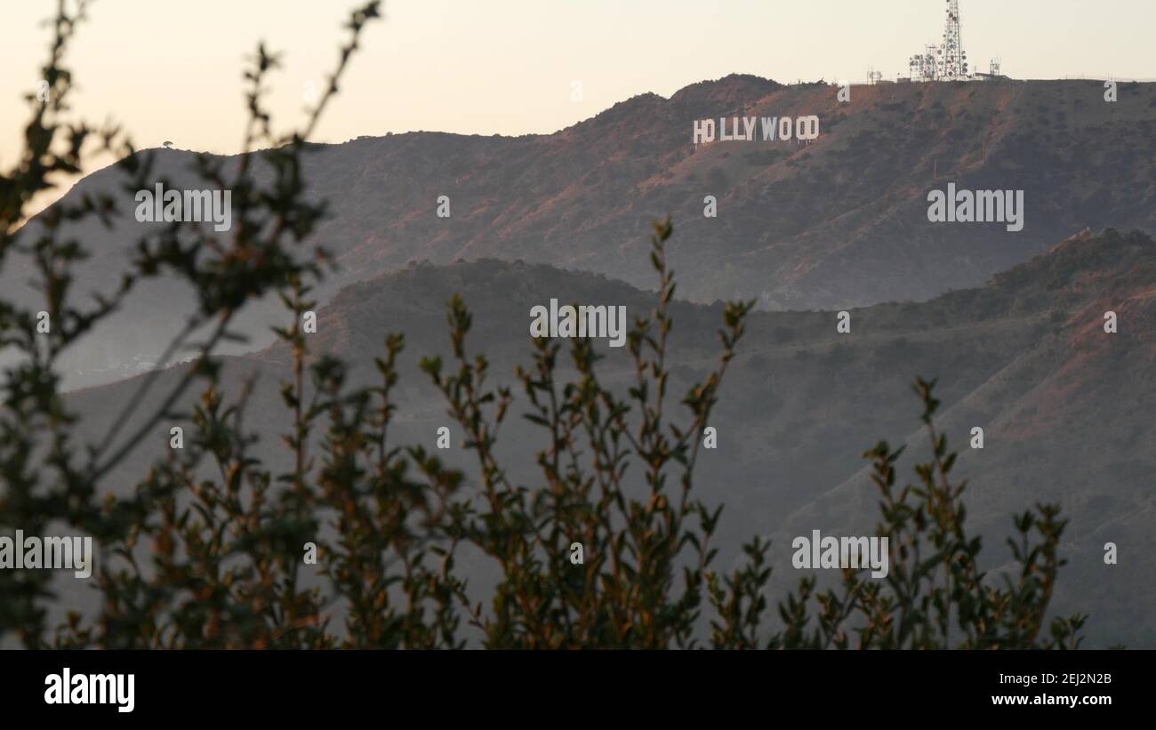 LOS ANGELES, CALIFORNIA, USA - 7 NOV 2019: Iconic Hollywood sign. Big ...