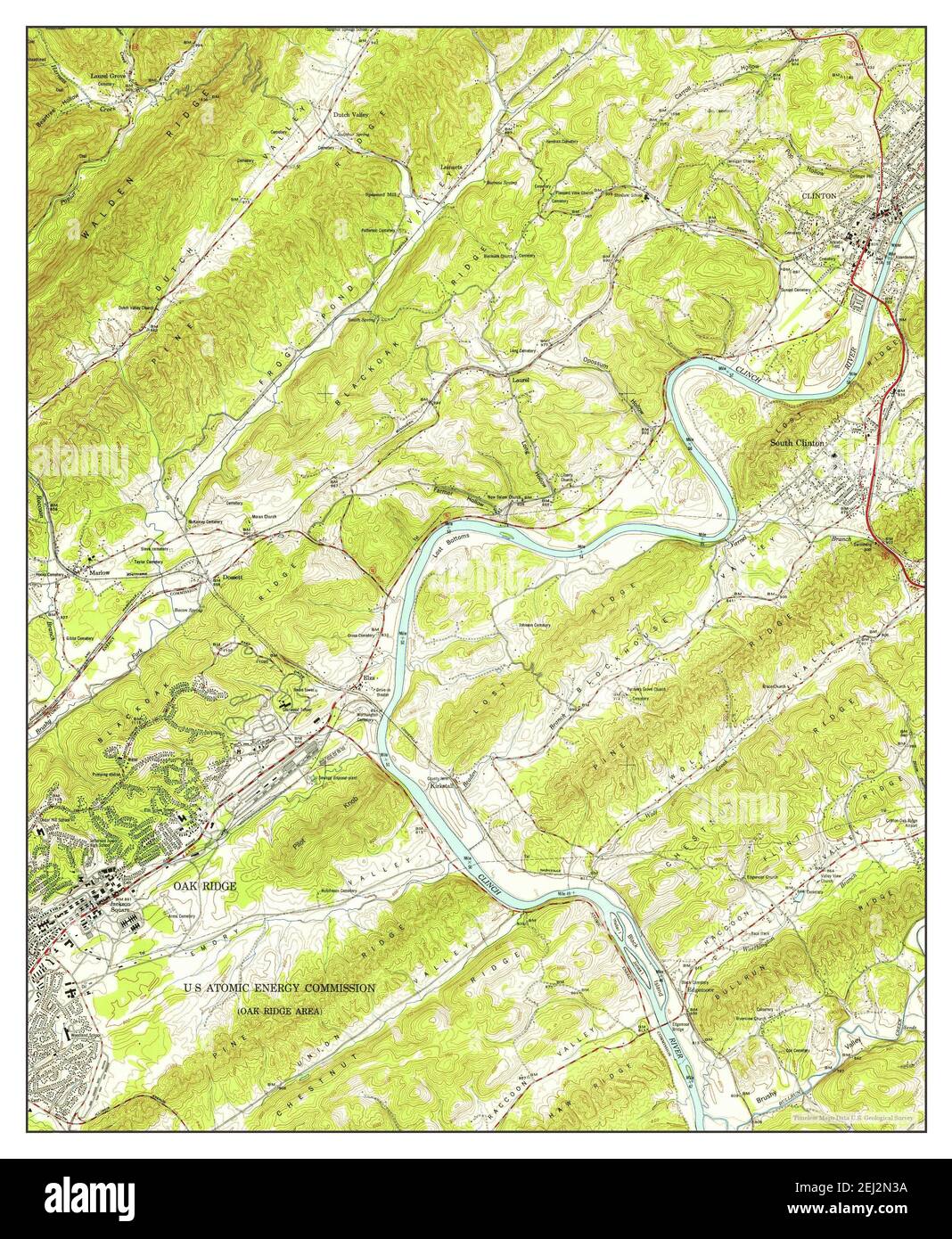 Clinton, Tennessee, map 1952, 1:24000, United States of America by ...