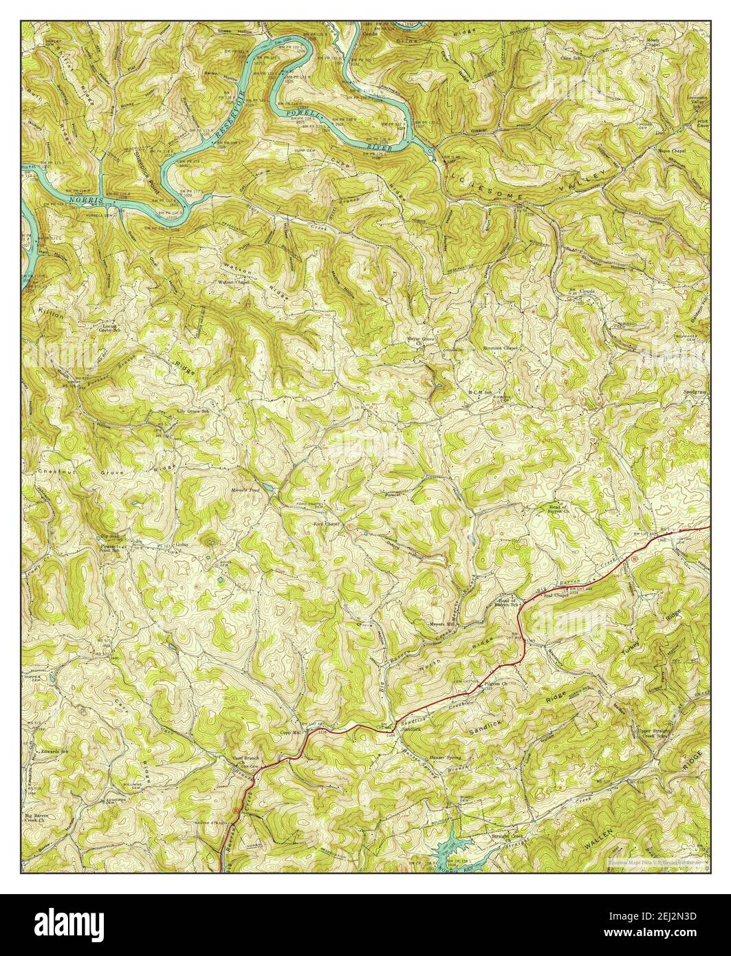 Clouds, Tennessee, map 1942, 1:24000, United States of America by ...