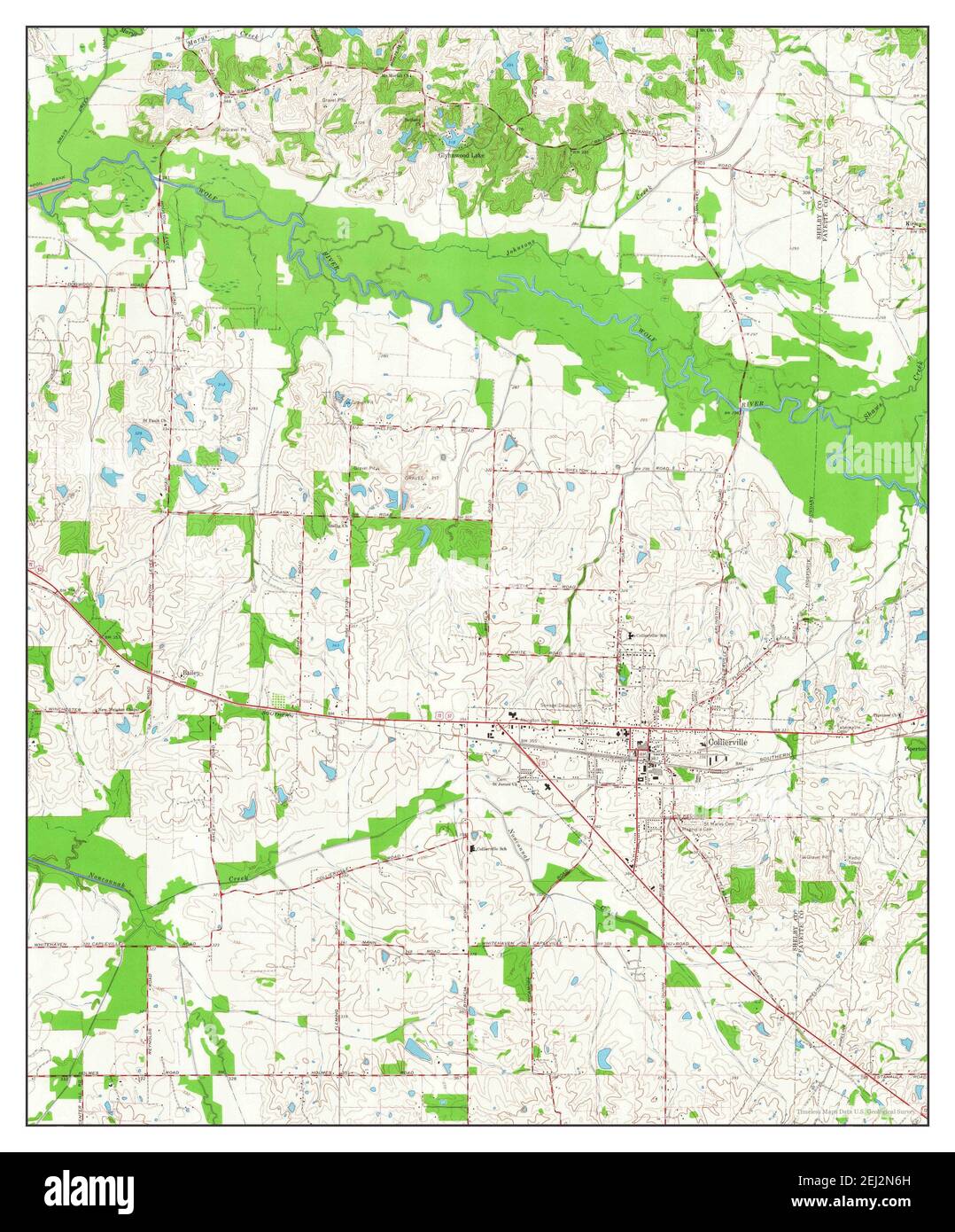 Collierville, Tennessee, map 1965, 1:24000, United States of America by ...