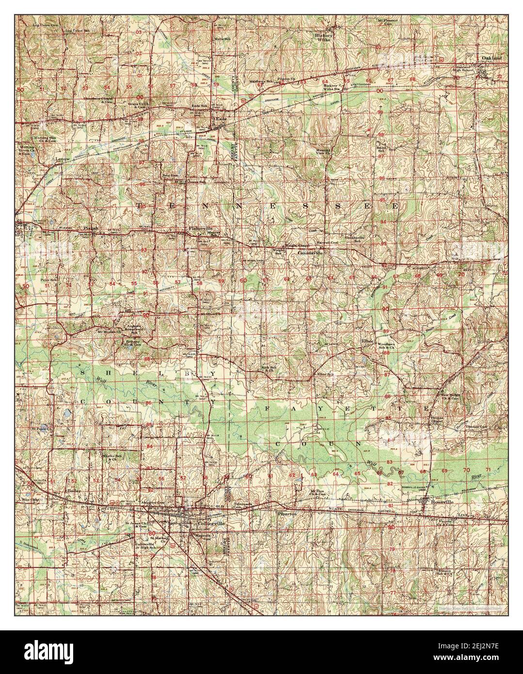Collierville, Tennessee, map 1953, 1:50000, United States of America by ...
