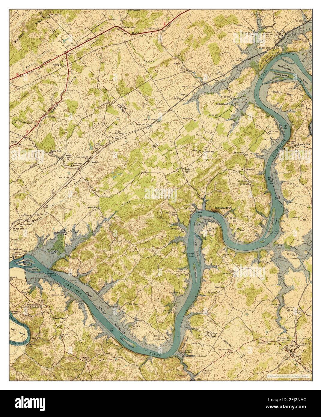 Concord, Tennessee, map 1940, 1:24000, United States of America by ...