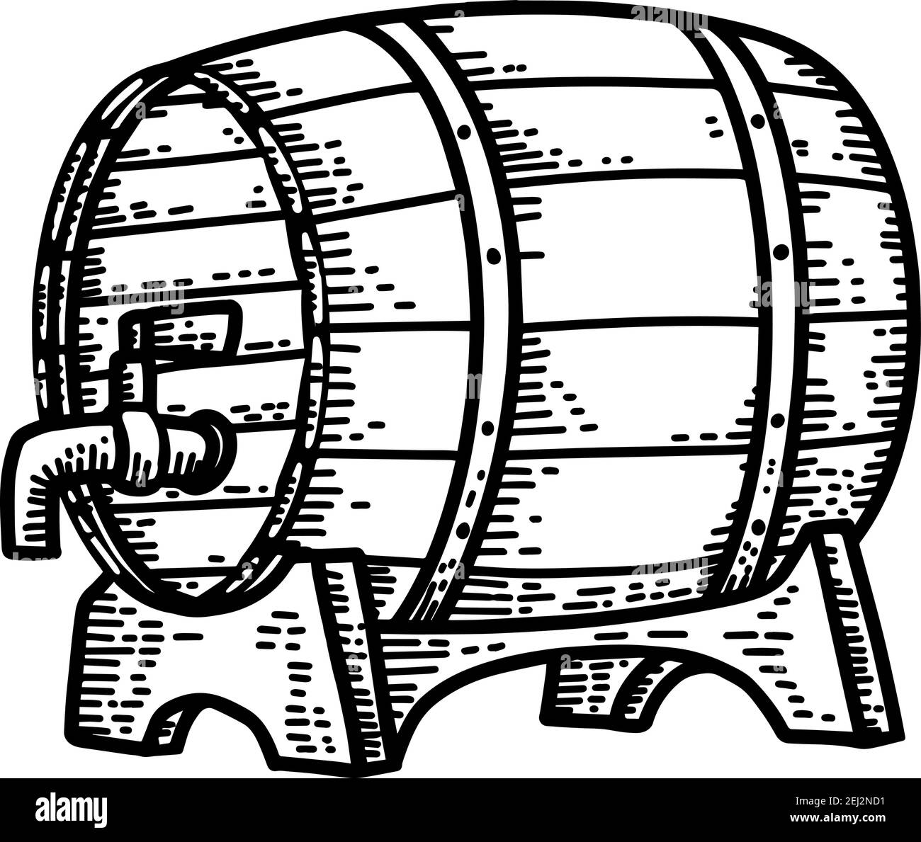 Whiskey Barrel Vector