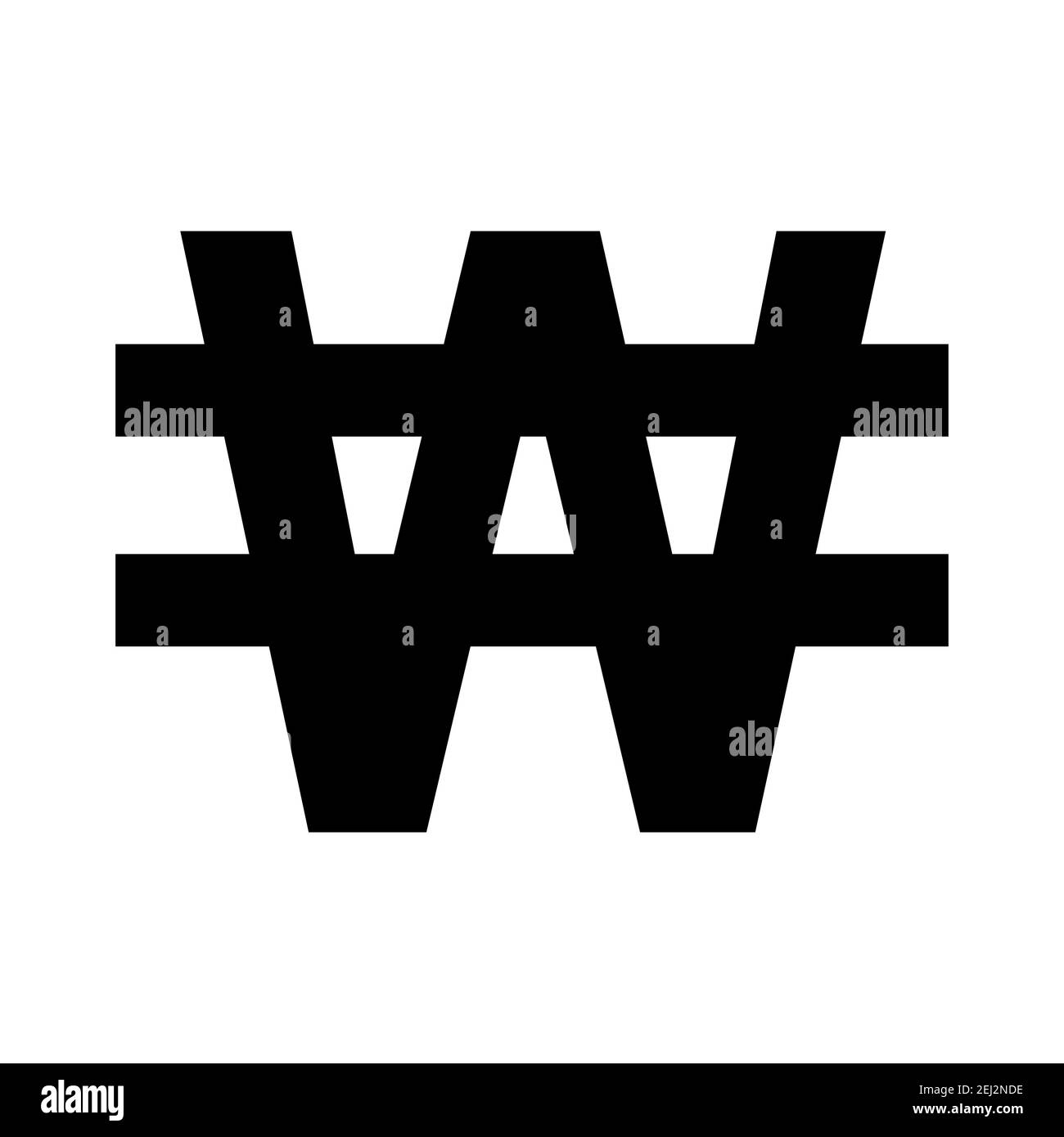 Won south korea icon, money krw finance cash income design, currency ...