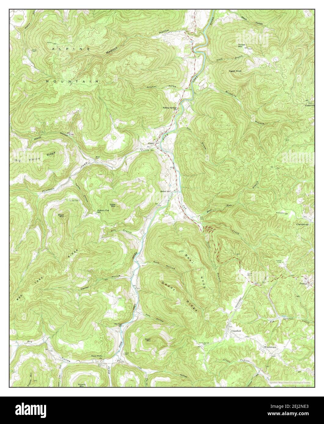 Crawford, Tennessee, map 1954, 1:24000, United States of America by ...