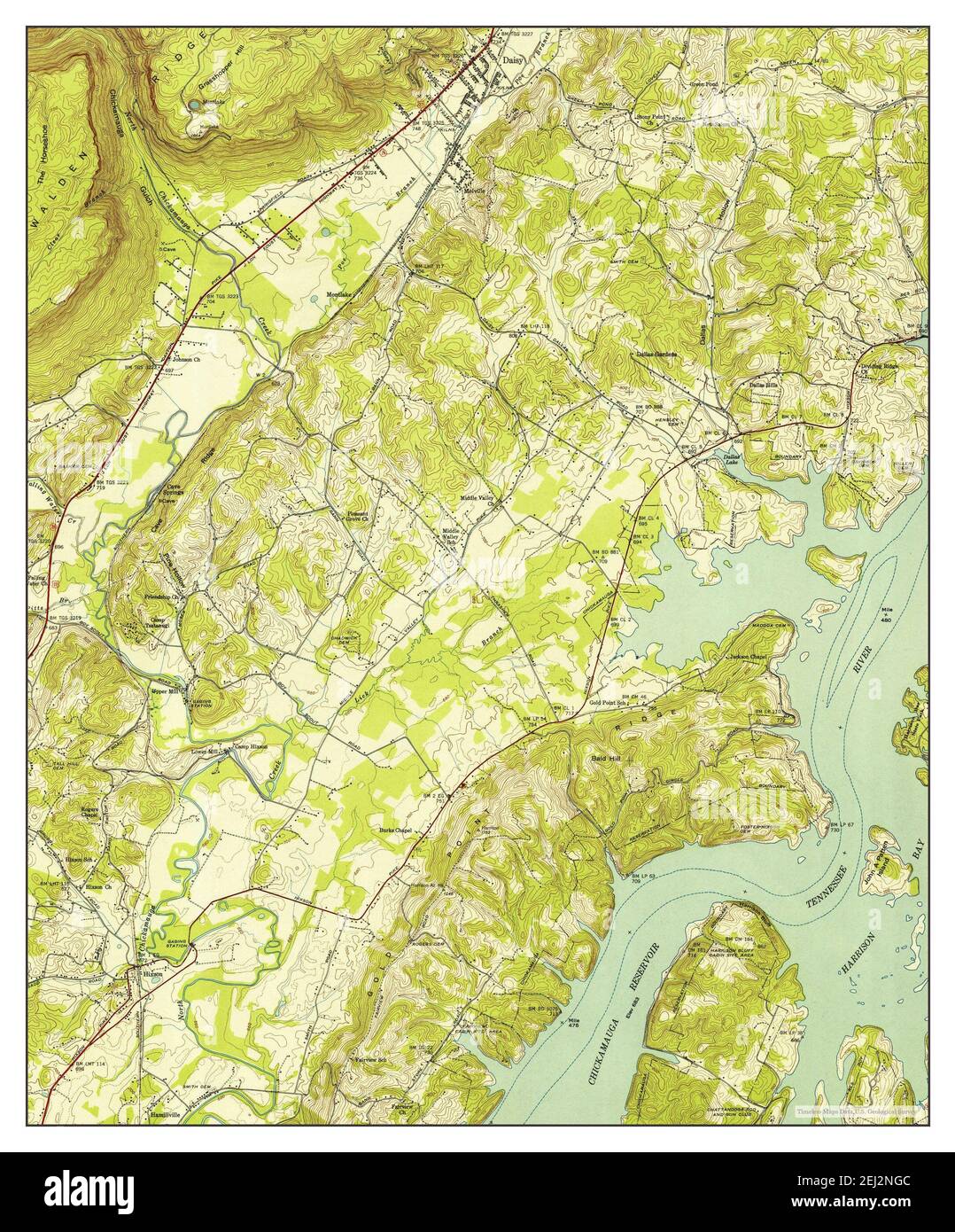 Daisy, Tennessee, map 1943, 1:24000, United States of America by ...