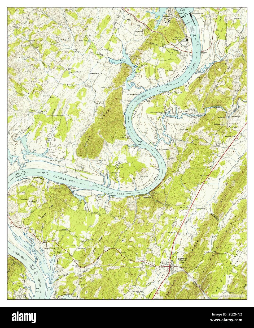 Decatur, Tennessee, map 1942, 1:24000, United States of America by ...