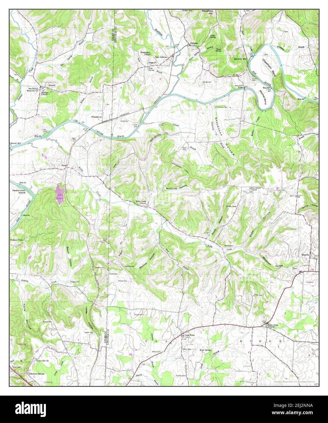 Dellrose, Tennessee, map 1948, 1:24000, United States of America by ...