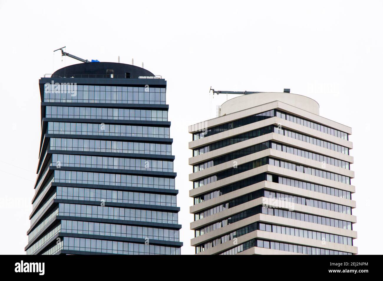 Tbilisi, Georgia - February 20, 2021: Modern building tower in Tbilisi ...