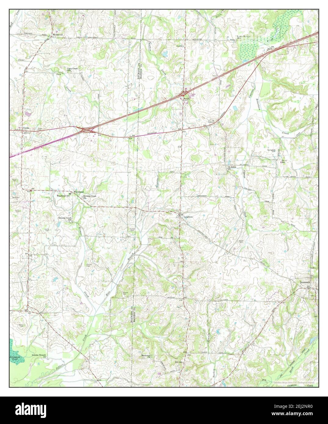 Denmark, Tennessee, map 1959, 1:24000, United States of America by ...