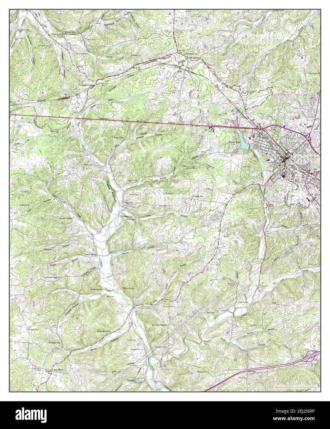 Dickson, Tennessee, map 1953, 1:24000, United States of America by ...