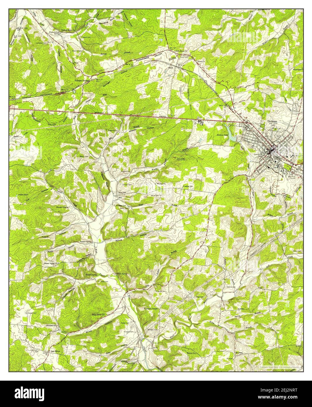 Dickson, Tennessee, map 1953, 1:24000, United States of America by ...